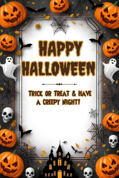 Happy Halloween template 2025 | PosterMyWall