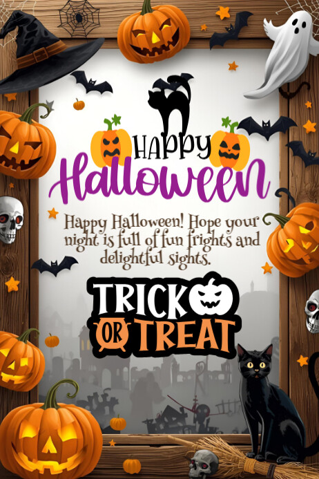 Happy Halloween template 2025 | PosterMyWall