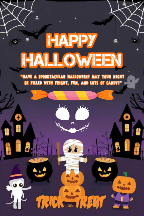 Happy Halloween template 2025 | PosterMyWall