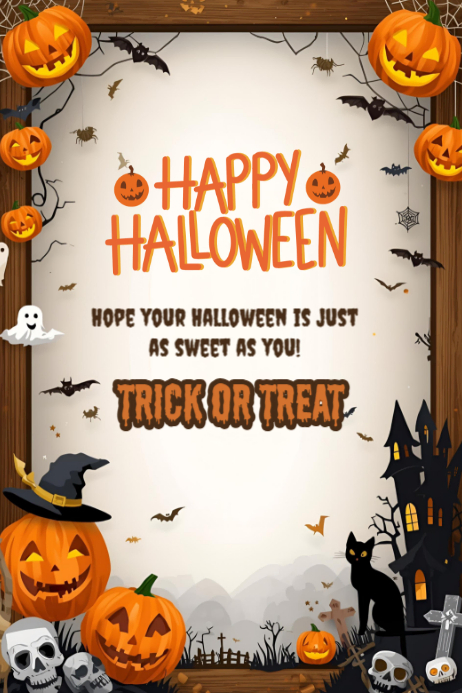 Happy Halloween template 2025 | PosterMyWall