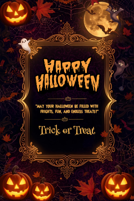 Happy Halloween template 2025 | PosterMyWall
