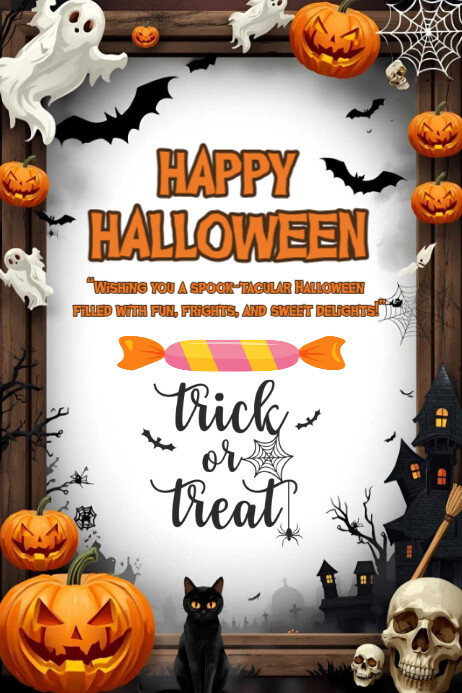 Happy Halloween template 2025 | PosterMyWall