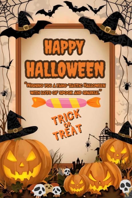 Happy Halloween template 2025 | PosterMyWall