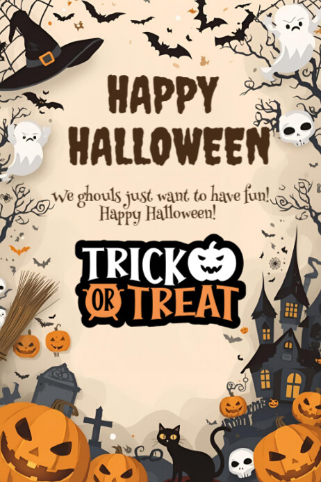 Happy Halloween template 2025 | PosterMyWall