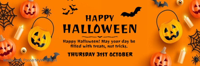 Modèle Happy Halloween Twitter Banner | PosterMyWall