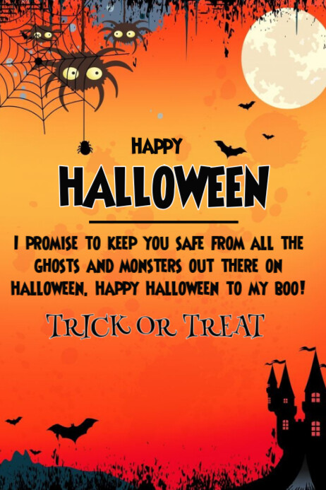 Modèle happy halloweentrick or treat poster | PosterMyWall