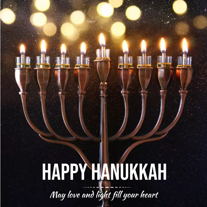 Happy Hanukkah Day Instagram Post Template | PosterMyWall