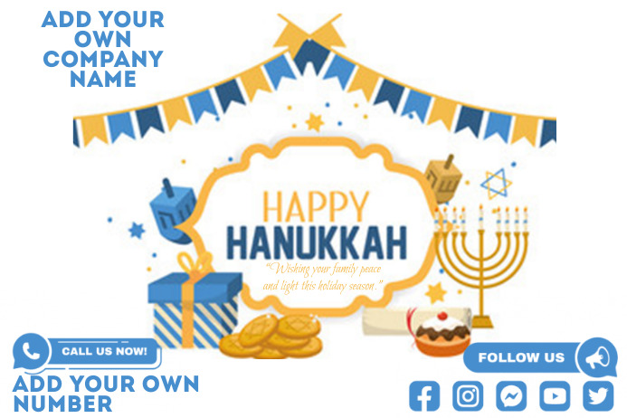 Happy Hanukkah Template | PosterMyWall