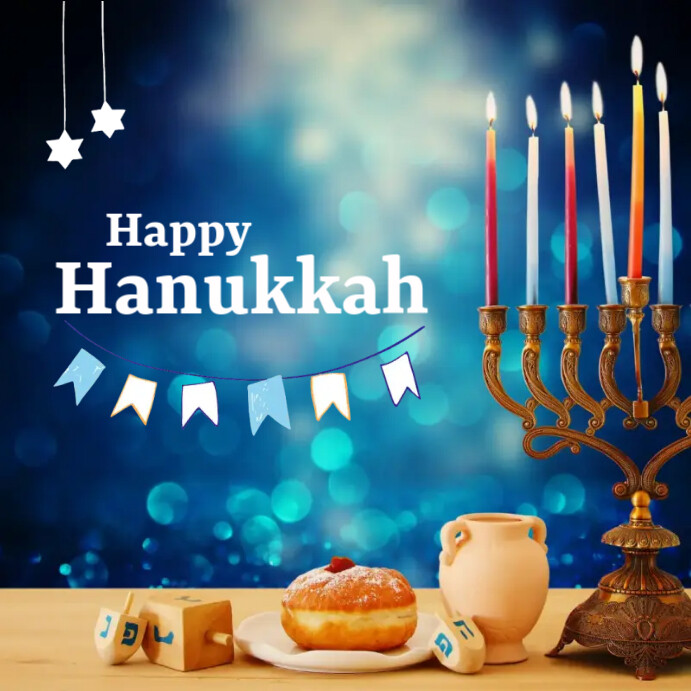 HAPPY HANUKKAH Template | PosterMyWall