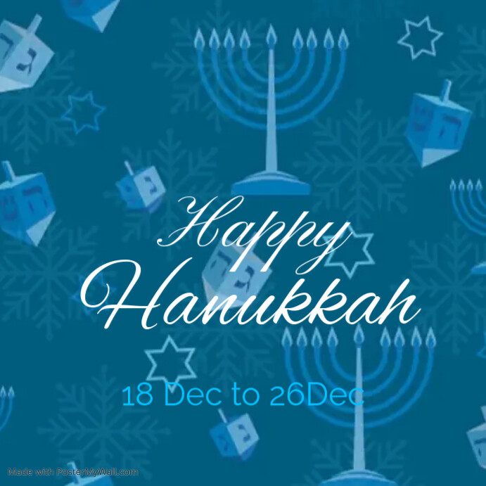Happy Hanukkah Instagram post Template | PosterMyWall
