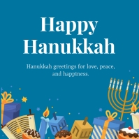 Happy Hanukkah Instagram Post. Template | PosterMyWall