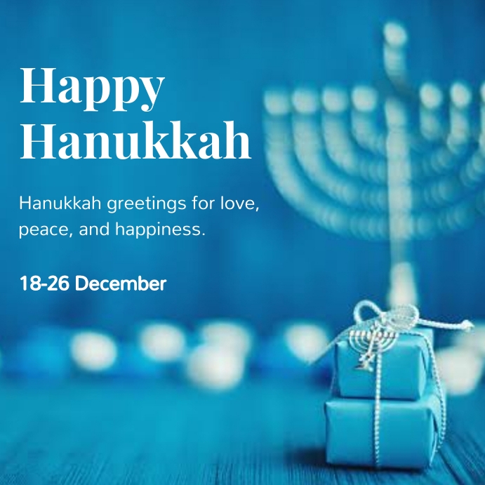 Happy Hanukkah Instagram Post. Template | PosterMyWall