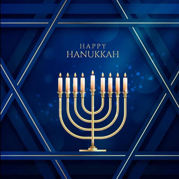 Happy Hanukkah poster design template | PosterMyWall