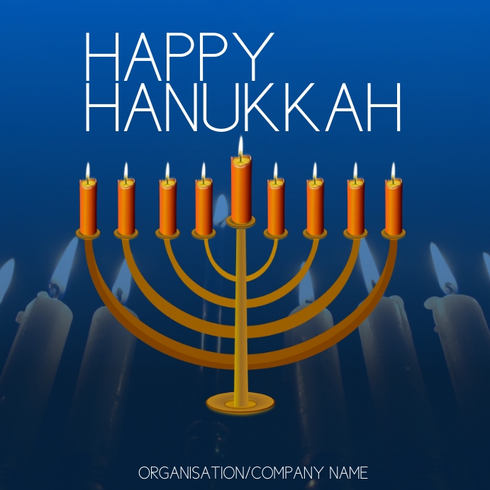 happy hanukkah poster Template | PosterMyWall
