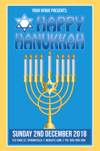 Happy Hanukkah Poster Template | PosterMyWall