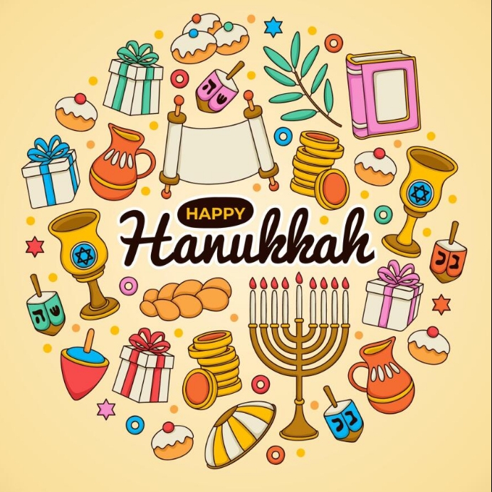 Happy Hanukkah poster design template | PosterMyWall