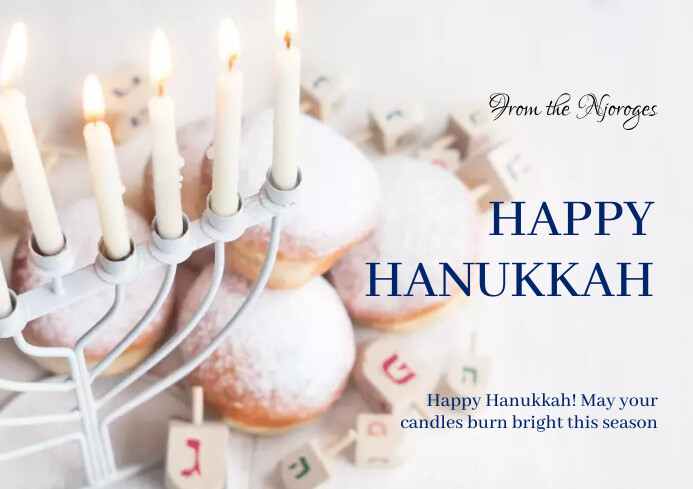 Happy Hanukkah Poster Templat | PosterMyWall