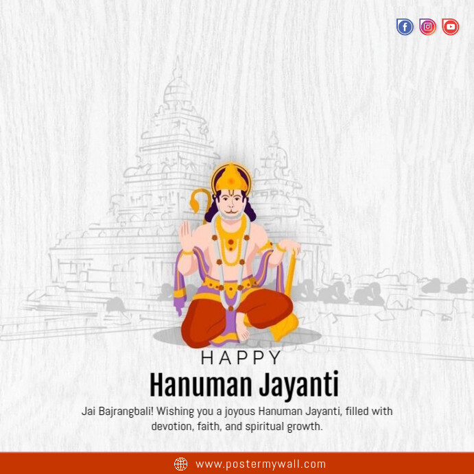 Copy of happy hanuman jayanti post instagram reels free download | PosterMyWall
