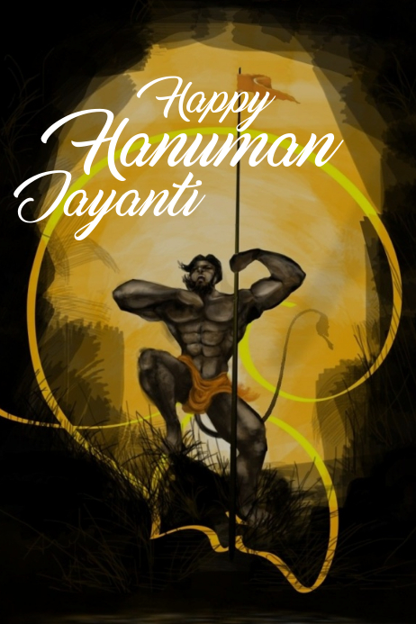 Happy Hanuman Jayanti Poster Template | PosterMyWall