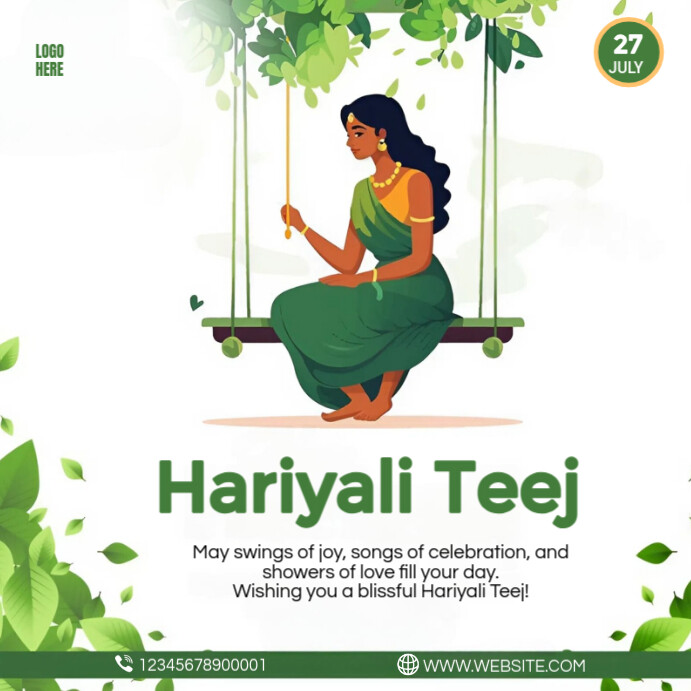 Copy of Happy Hariyali Teej | PosterMyWall