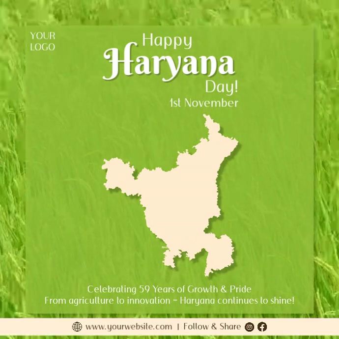 Copy of Happy Haryana Day Social Media Post Template | PosterMyWall
