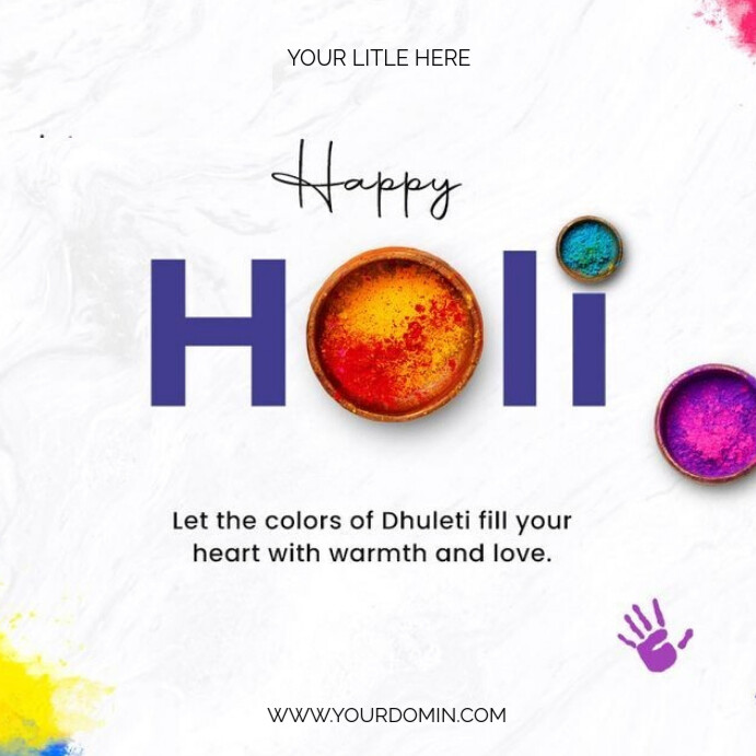 Modèle Happy Holi | PosterMyWall