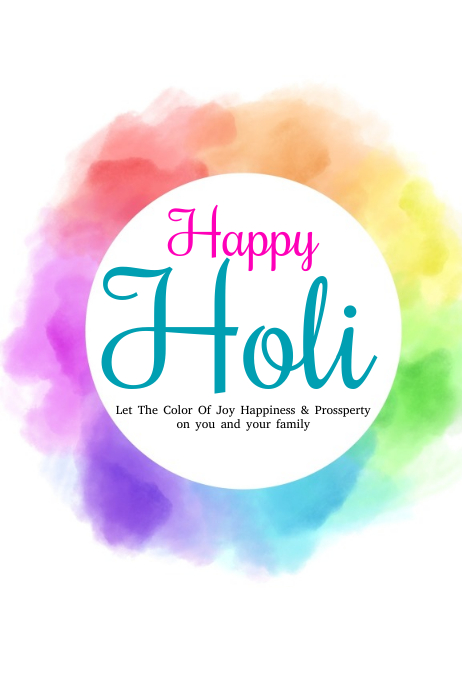 Happy holi Template | PosterMyWall