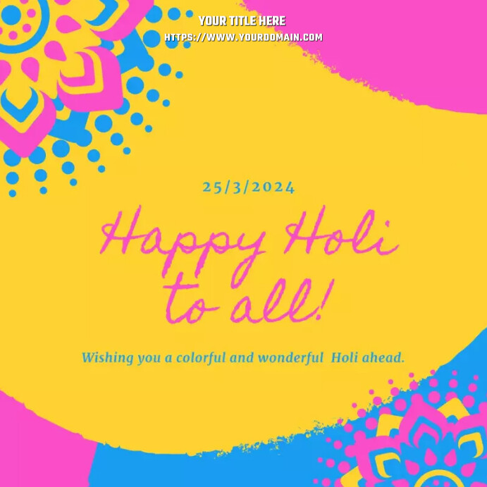Happy Holi Template | PosterMyWall