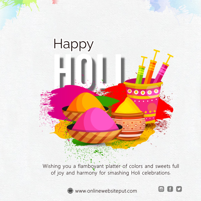 Happy Holi Template | PosterMyWall