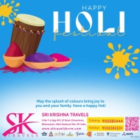 Happy holi Post Template | PosterMyWall