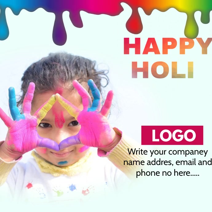 Happy Holi Fastival Video Template | PosterMyWall