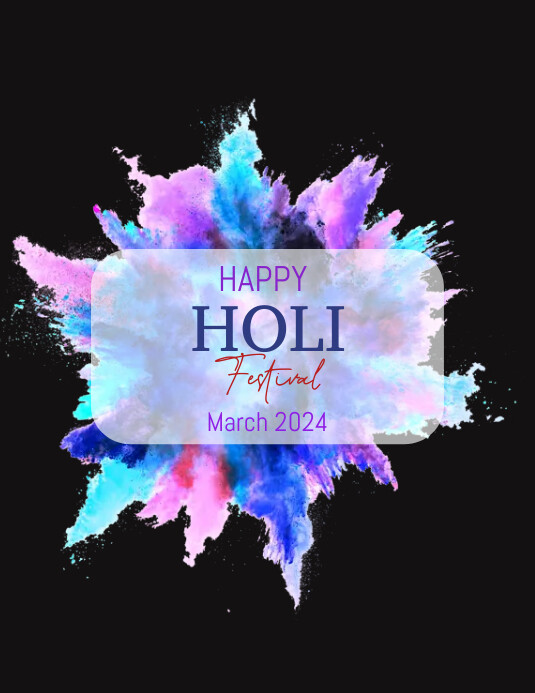 Happy Holi flyer Poster Template | PosterMyWall