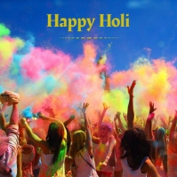 Happy holi india instagram post Template | PosterMyWall