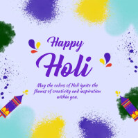 Happy Holi Template Instagram Post | PosterMyWall
