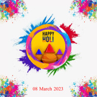 Happy Holi Instagram Post. Template | PosterMyWall