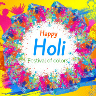 Happy Holi Instagram Post. Template | PosterMyWall