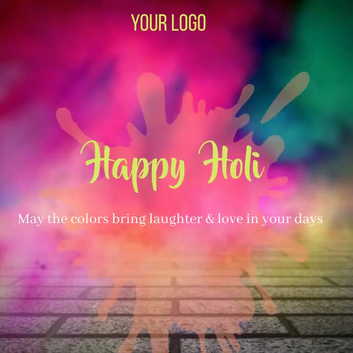 happy holi instagram template | PosterMyWall