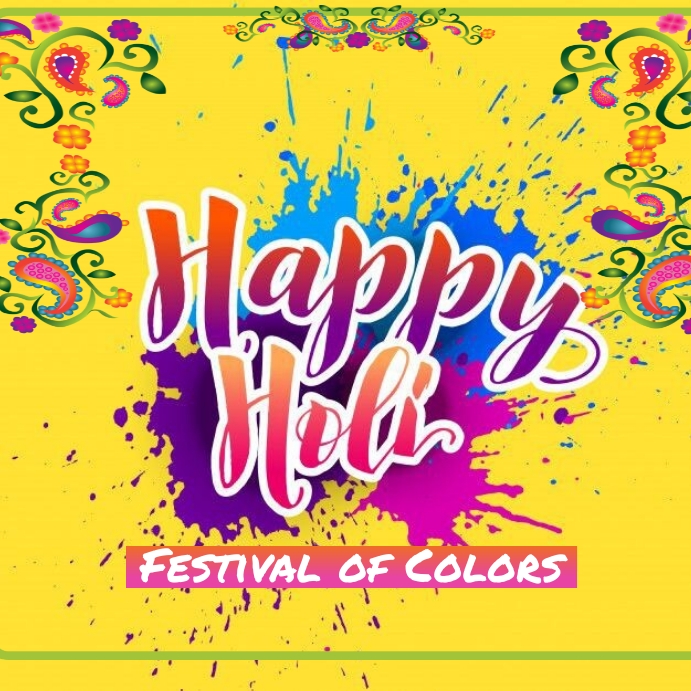 happy holi instagram template | PosterMyWall