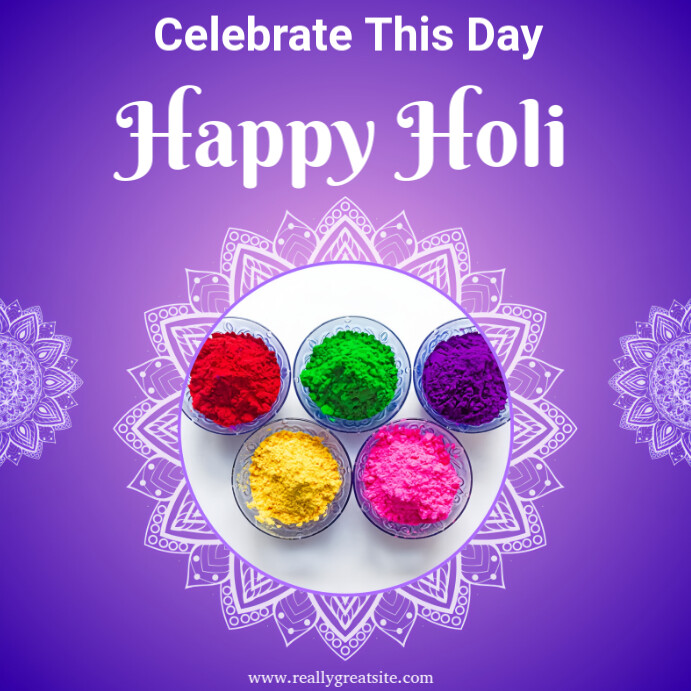 Happy Holi Post Template | PosterMyWall