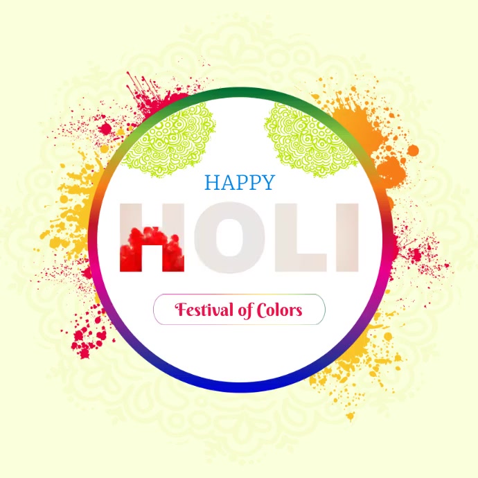 happy holi post Template | PosterMyWall