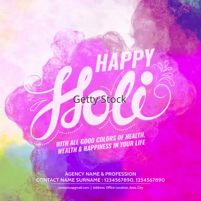 Template Posting Happy Holi | PosterMyWall