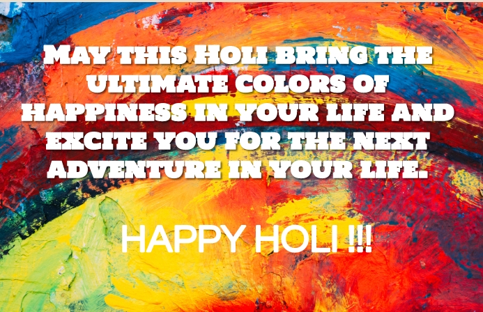 HAPPY HOLI QUOTE TEMPLATE | PosterMyWall