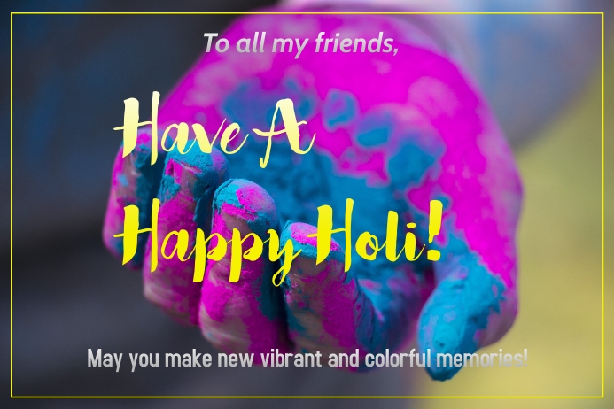 Happy holi template | PosterMyWall