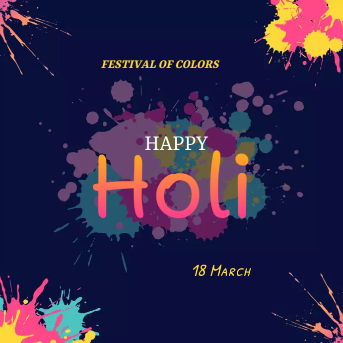 Happy Holi Template | PosterMyWall