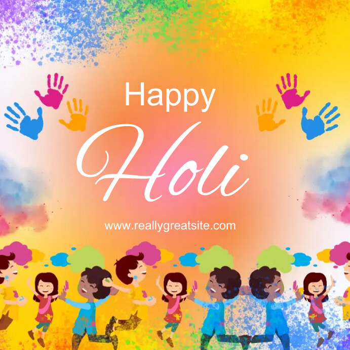 Happy Holi Template Online Greeting Card | PosterMyWall