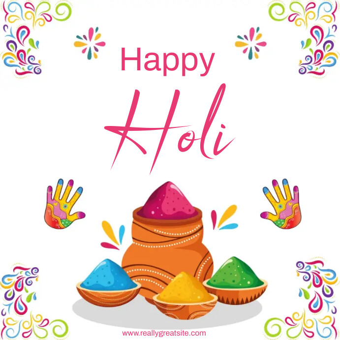 Happy Holi Template Online Greeting Card | PosterMyWall
