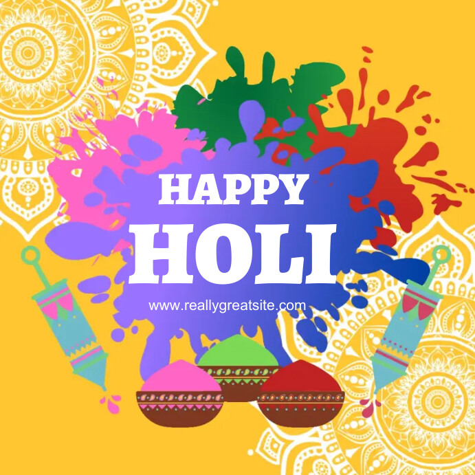 Happy Holi Templates Instagram Post | PosterMyWall
