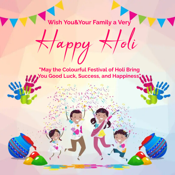 Happy Holi Templates Online Greeting Cards | PosterMyWall