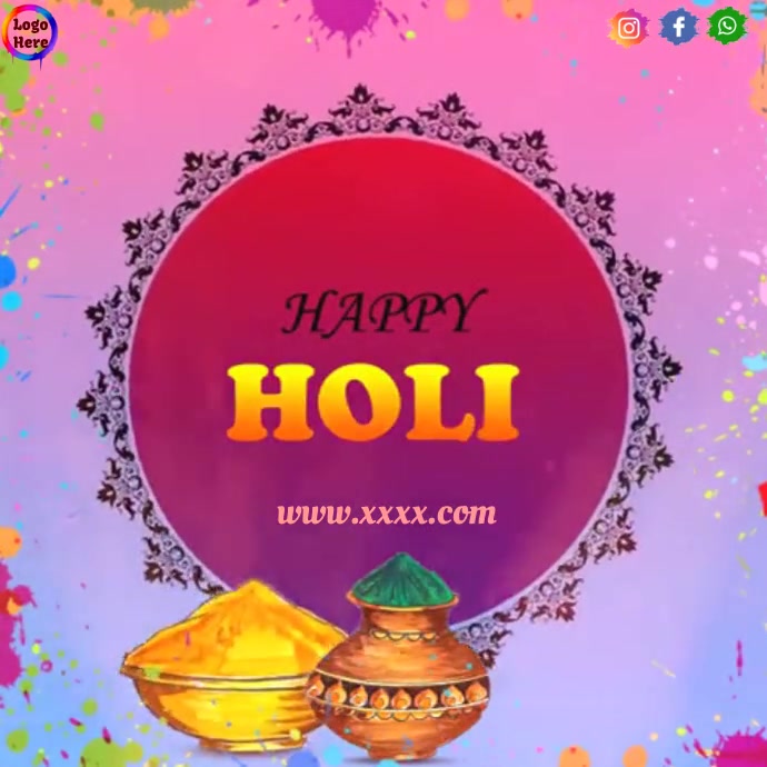 Happy Holi wishes Template | PosterMyWall