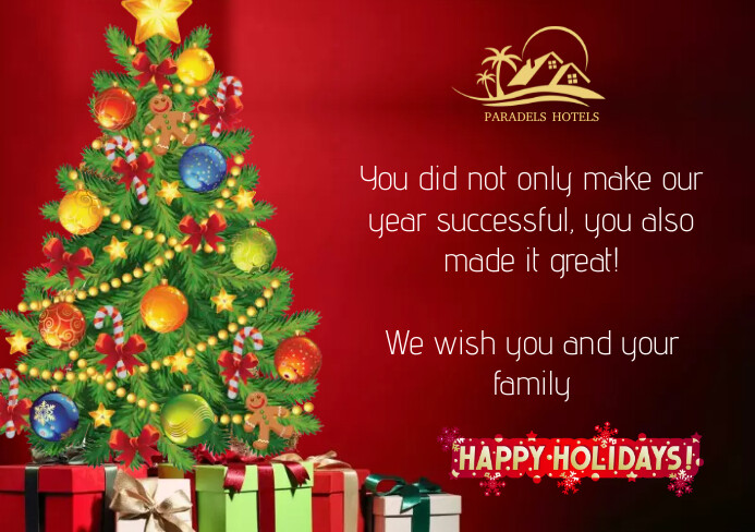 HAPPY HOLIDAY END YEAR SEASON GREETINGS CARD Template | PosterMyWall